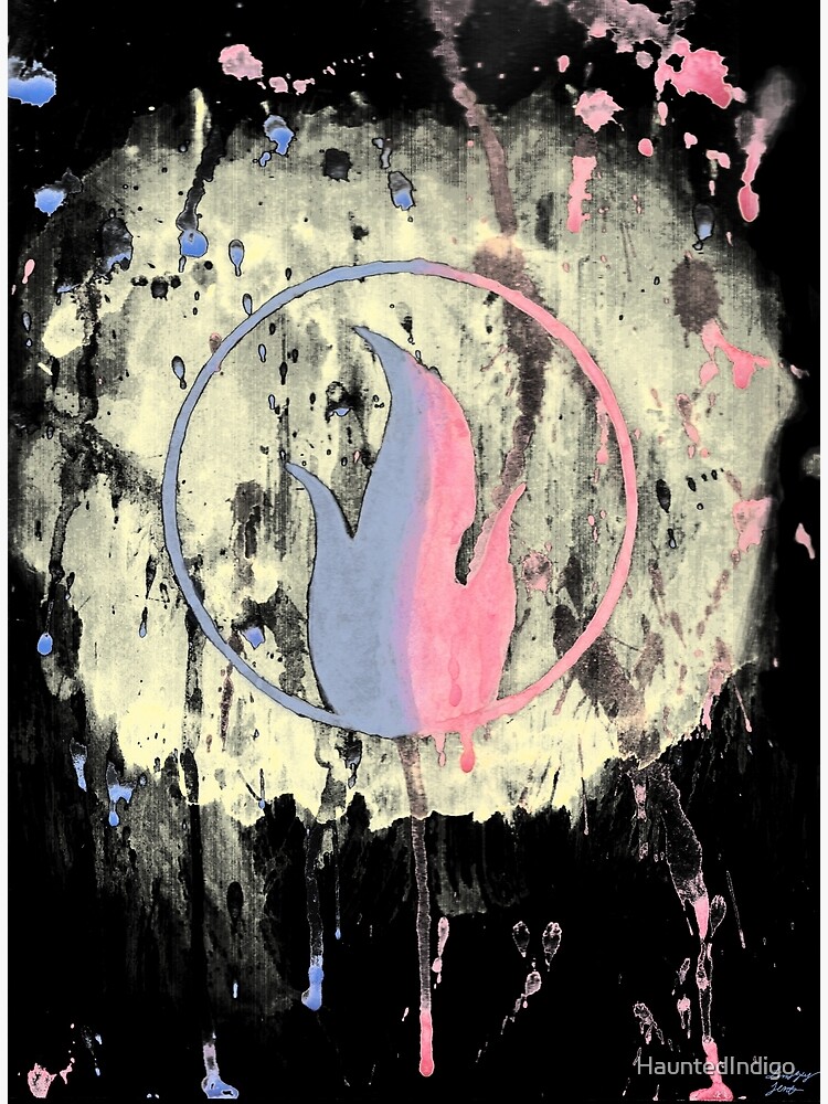 "Watercolor Pyro Logo in black" Art Print by HauntedIndigo | Redbubble