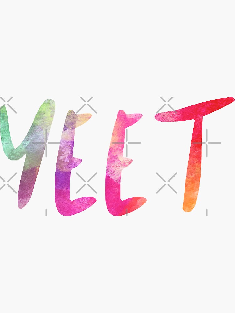 "yeet" Sticker by pgracew | Redbubble
