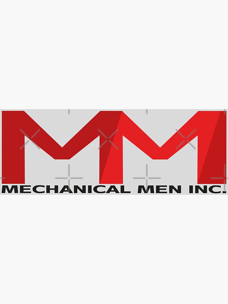 "Mechanical Men Inc. logo" Sticker by Exilant | Redbubble