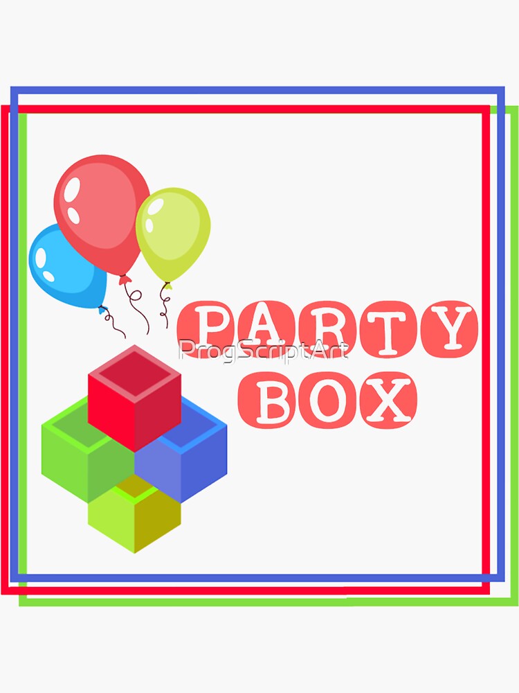 "Party Box RGB Design" Sticker for Sale by NylexArts2 | Redbubble