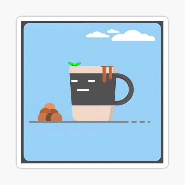 "Lazy Coffee Wallpaper" Sticker by DeHusJr | Redbubble