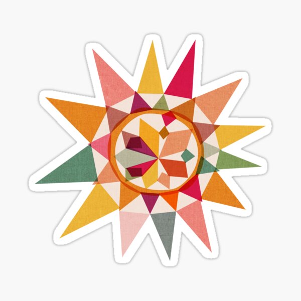 "Rainbow Sun on Midnight" Sticker by ceciliamok | Redbubble