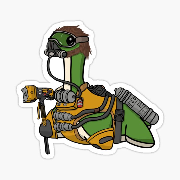 "Caustic Nessie, Apex Legends" Sticker by FULCRUMstore | Redbubble