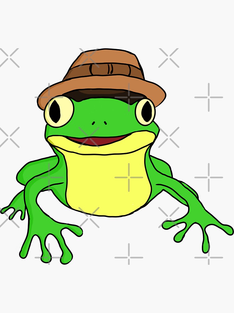 "Fadora frog" Sticker for Sale by GeekPopDesigns | Redbubble