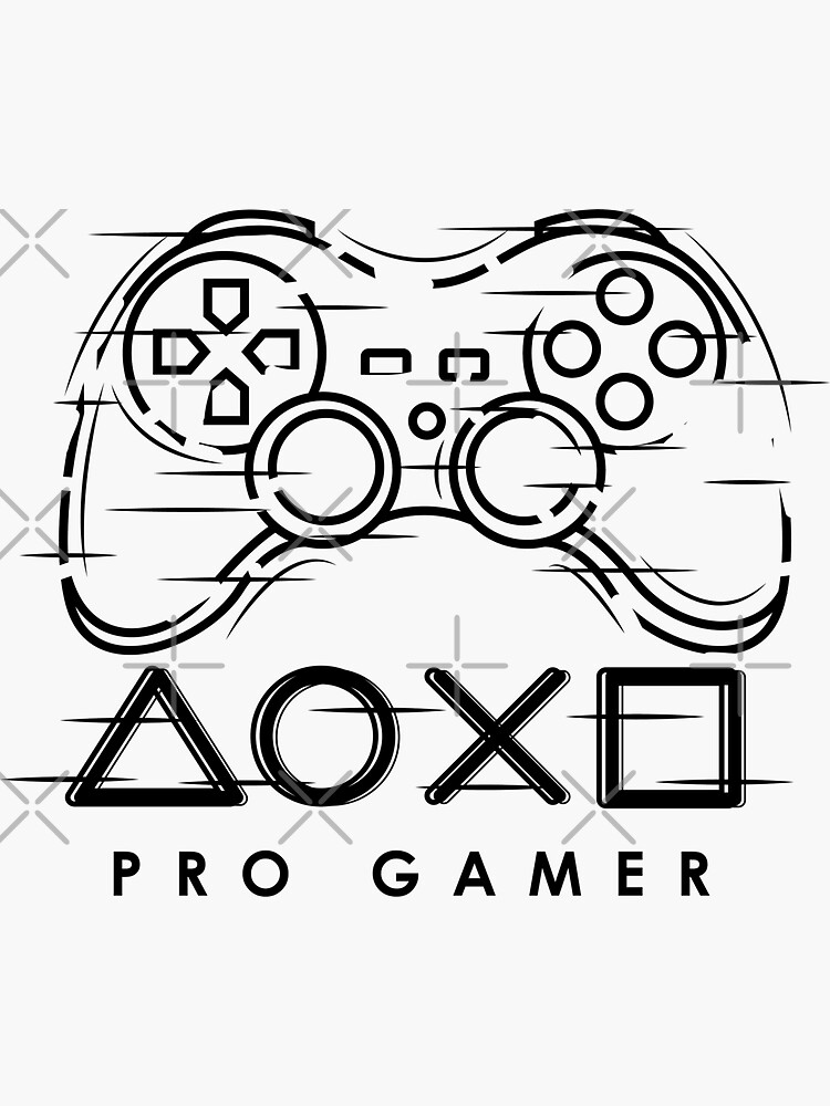 "Pro gamer" Sticker by worldconnection | Redbubble