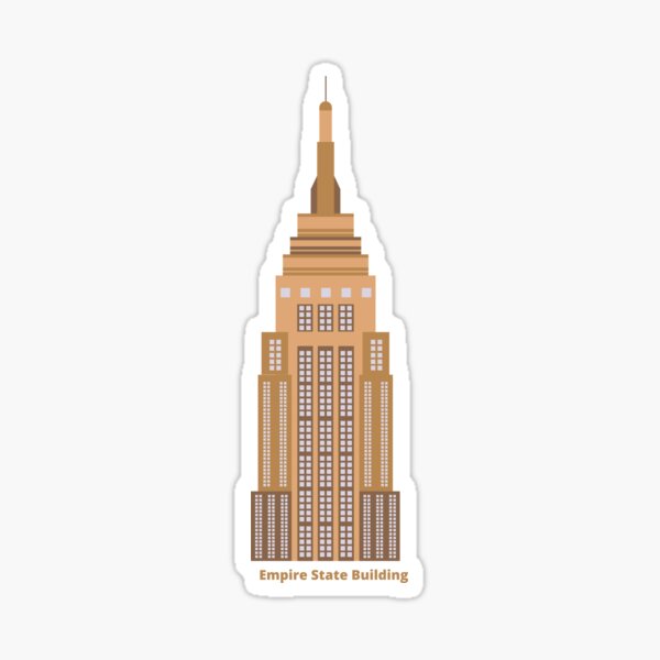 "Empire State Building" Sticker by Nurmohammad | Redbubble