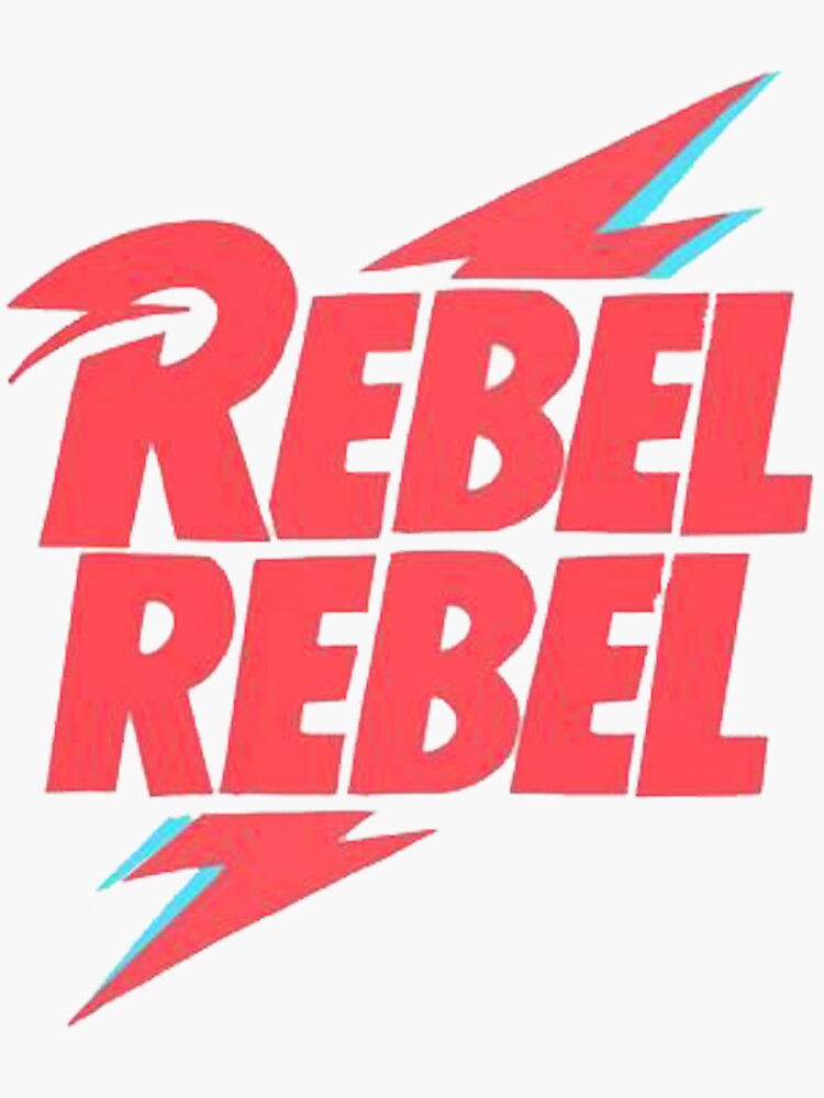 "rebel, rebel - bowie aesthetic" Sticker for Sale by TheEvilShow ...