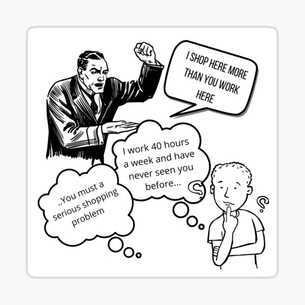 "Customer Service " Sticker by SheisDrawing | Redbubble