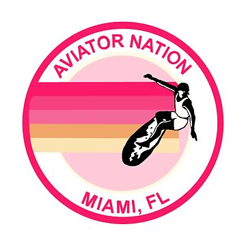 "Aviator Nation Logo Pink" Sticker for Sale by art-by-maddie | Redbubble