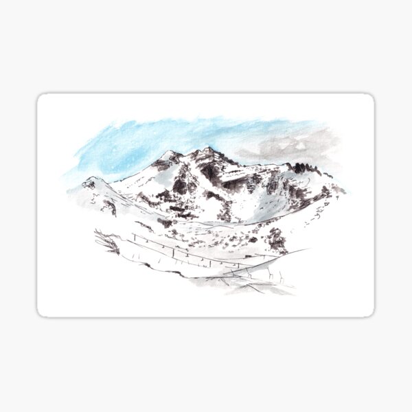 "Lake Alta Watercolour" Sticker for Sale by tomnapper | Redbubble
