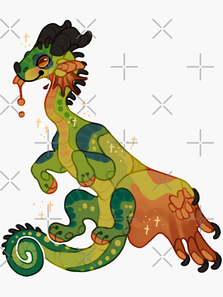 "Wings of Fire RainWing" Sticker for Sale by albluu | Redbubble