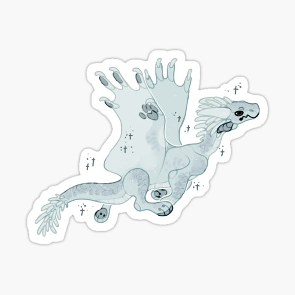 "Wings of Fire IceWing" Sticker for Sale by albluu | Redbubble