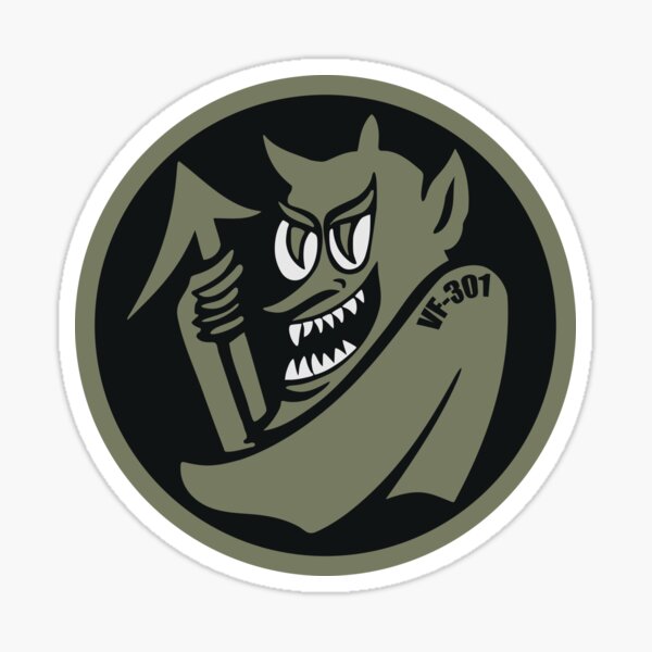 "VF-301 Fighter Squadron 301 - Devil's Disciples" Sticker by StrongVlad ...
