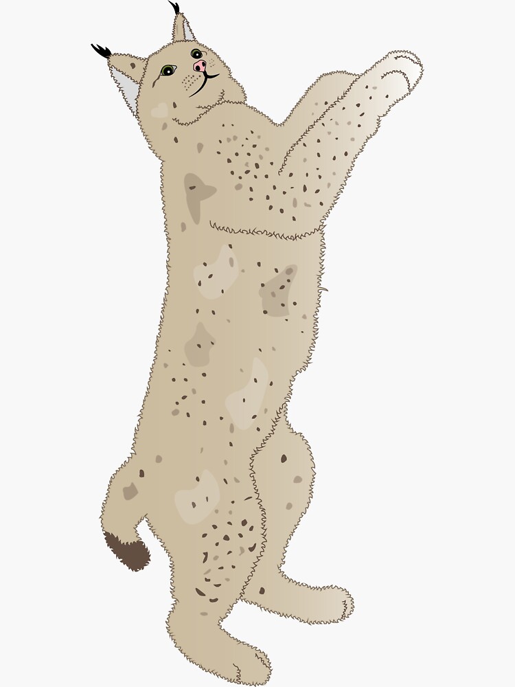 "Dancing lynx" Sticker by Luba-Shtyka | Redbubble