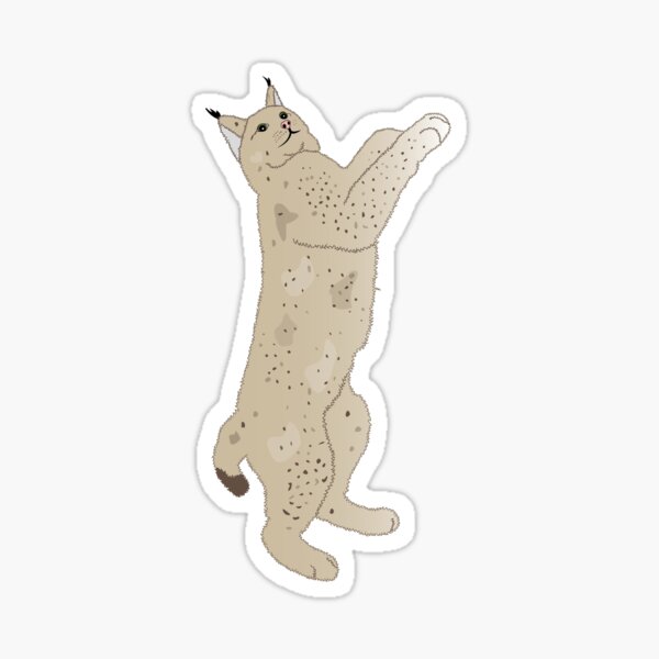 "Dancing lynx" Sticker by Luba-Shtyka | Redbubble