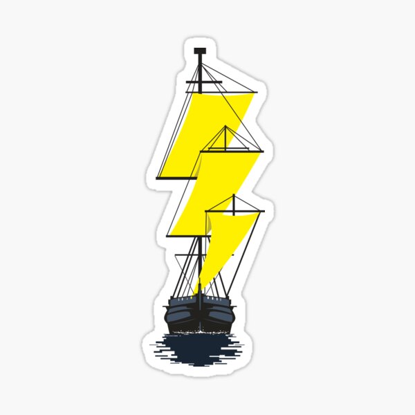 "Riding the thunder BOLT" Sticker for Sale by JaferK | Redbubble