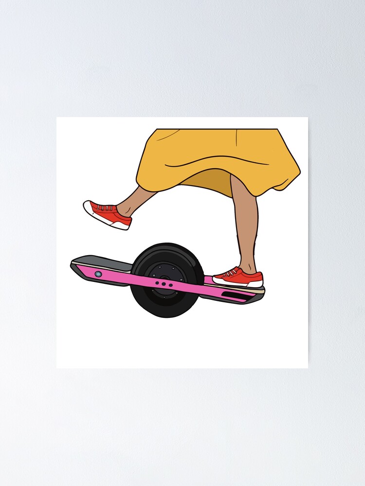 "cute girl ride a onewheel - onewheel artwork " Poster by QUEEN-WIVER ...