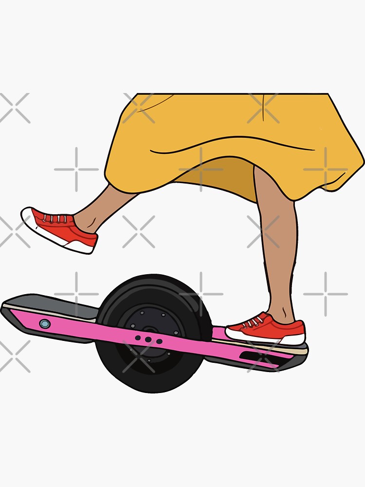 "cute girl ride a onewheel - onewheel artwork " Sticker for Sale by ...