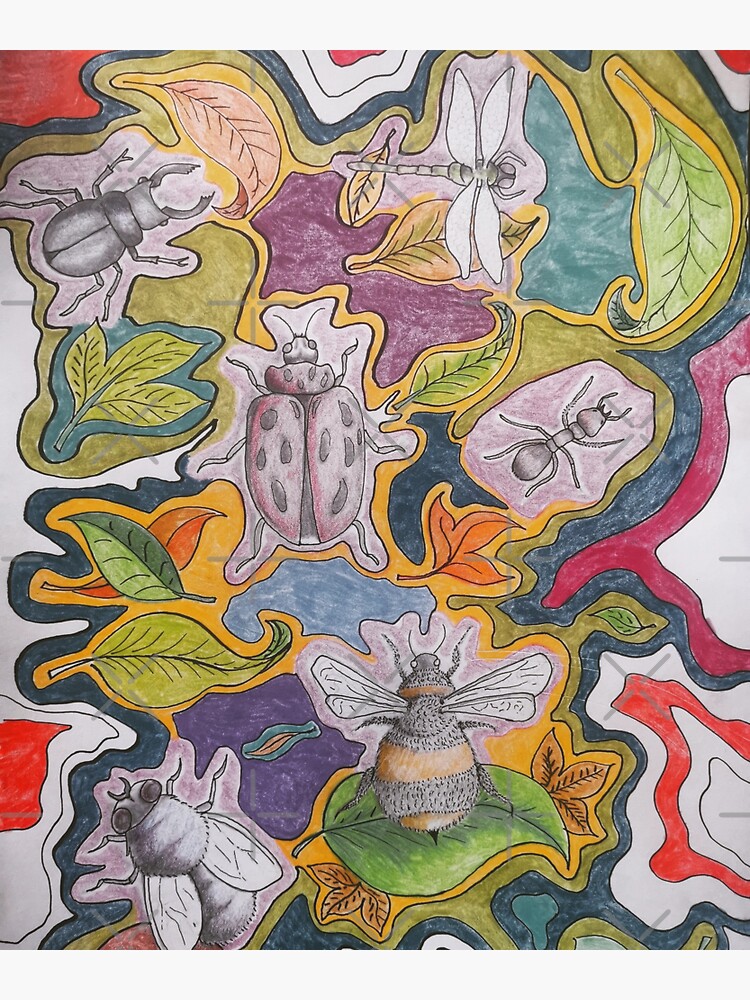 "Chaotic Bugs!" Sticker by ElsieVirgo91 | Redbubble