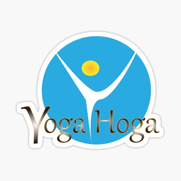 "MCMICRODESIGNS YOGA HOGA LOGO" Sticker by mcmicrodesigns | Redbubble