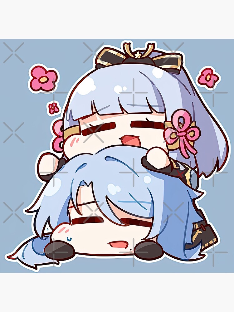 "Chibi Kamisato Ayato Ayaka Genshin Impact" Photographic Print by ...