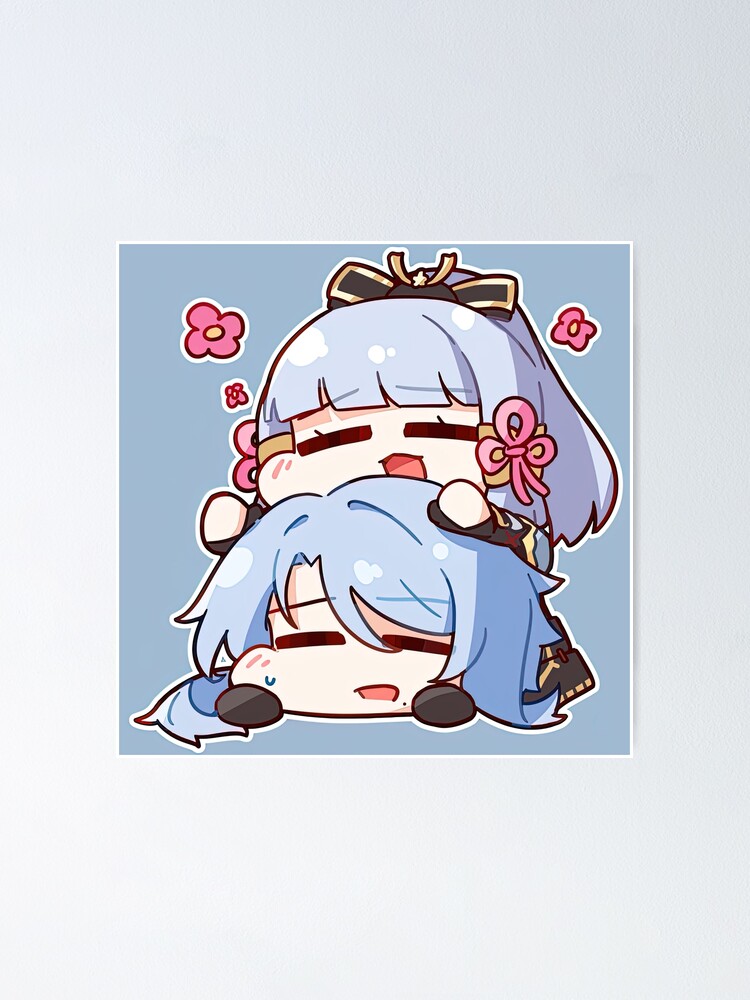 "Chibi Kamisato Ayato Ayaka Genshin Impact" Poster by areona43 | Redbubble