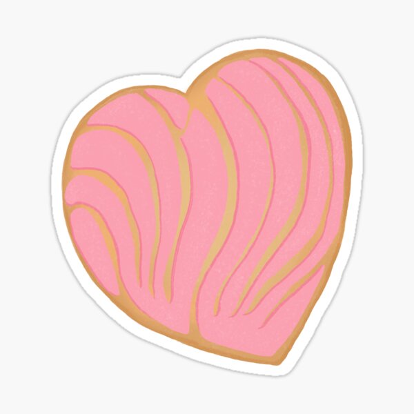 "Concha Heart" Sticker for Sale by artbytoshiandco | Redbubble