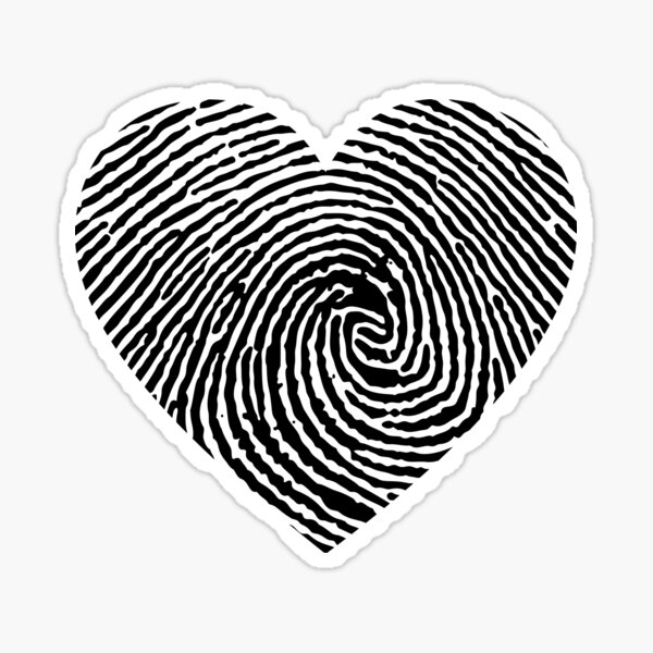 "Heart Imprint" Sticker by Jacobi-Rich | Redbubble