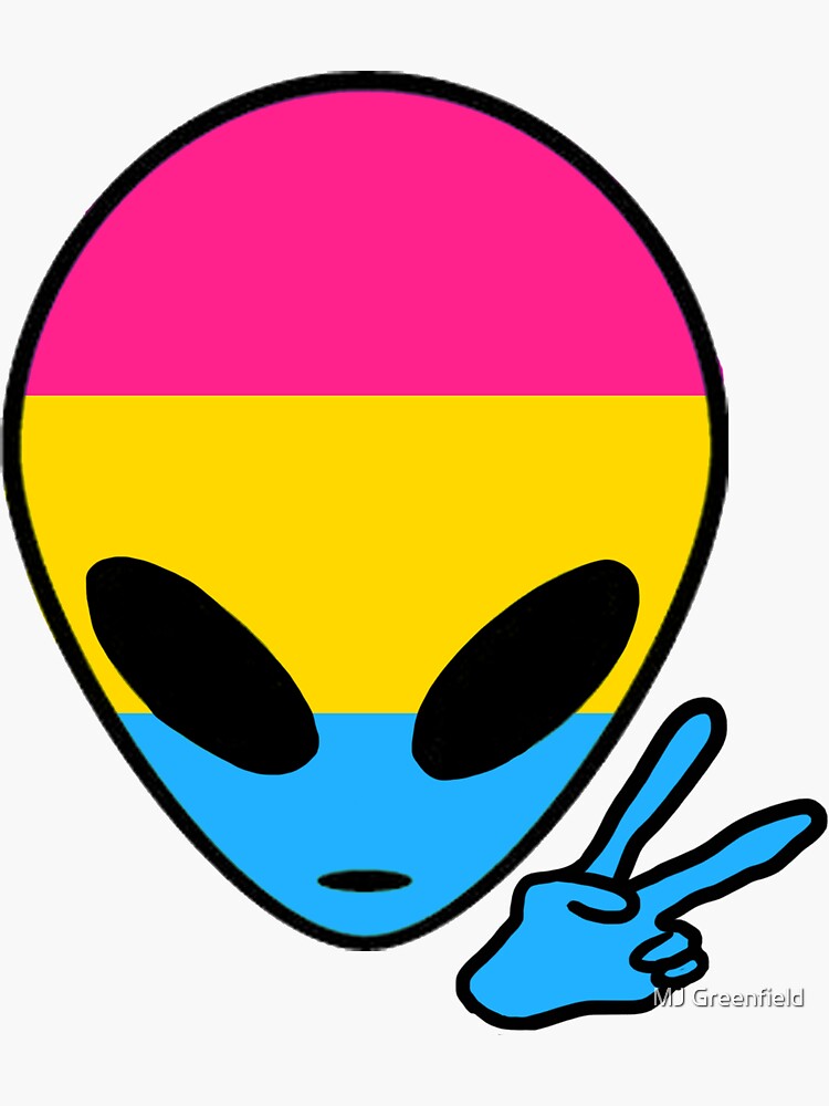 "Pan Alien - Peace Sign" Sticker for Sale by JayTheTaurus | Redbubble