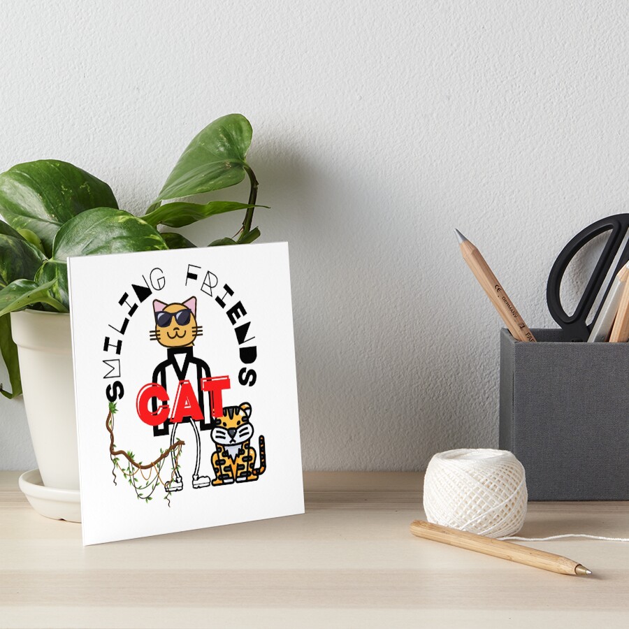 "SMILING FRIENDS CAT" Art Board Print for Sale by art4art4you | Redbubble