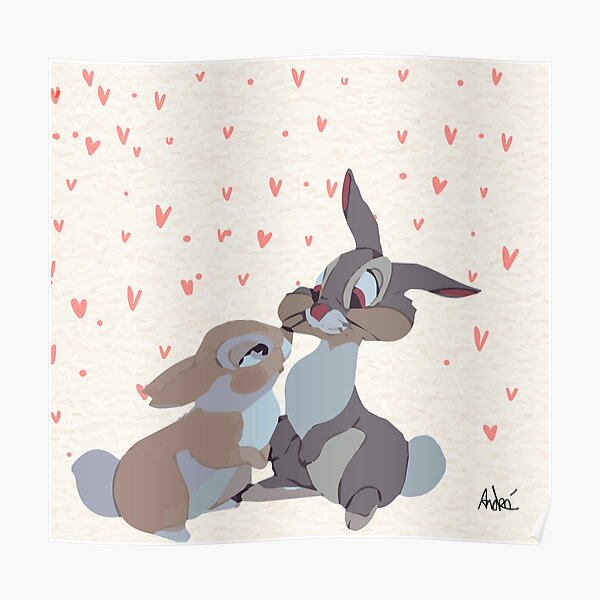 "Thumper Kiss" Poster for Sale by drinuxp | Redbubble