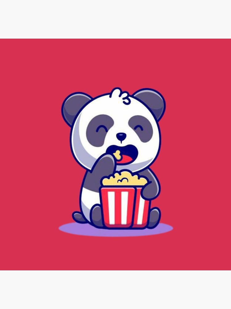 "Cute baby purple panda eating popcorn" Poster by Tarun99 | Redbubble