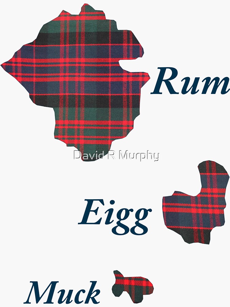"Isles of Rum Eigg and Muck" Sticker for Sale by DavidRMurphy | Redbubble