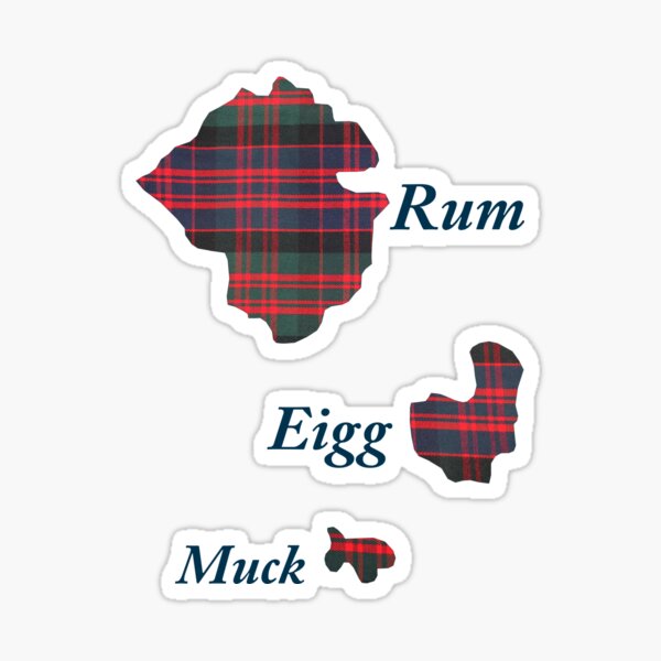 "Isles of Rum Eigg and Muck" Sticker for Sale by DavidRMurphy | Redbubble