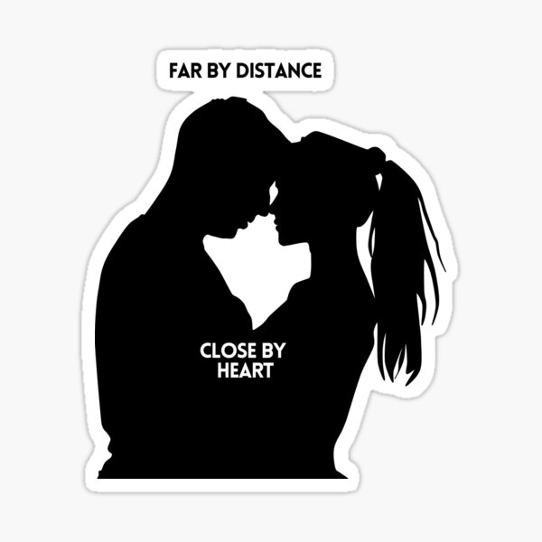 "Long distance relationship " Sticker for Sale by LaughaWear | Redbubble