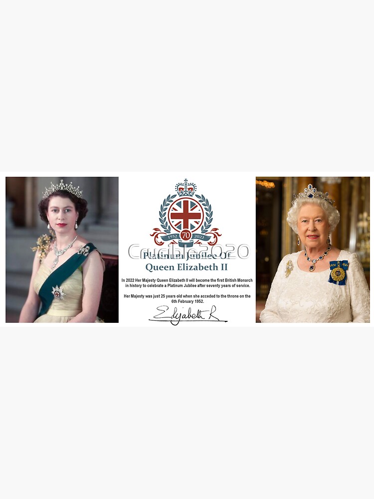 "Platinum Jubilee of Elizabeth II Queen Of England With Crest And ...