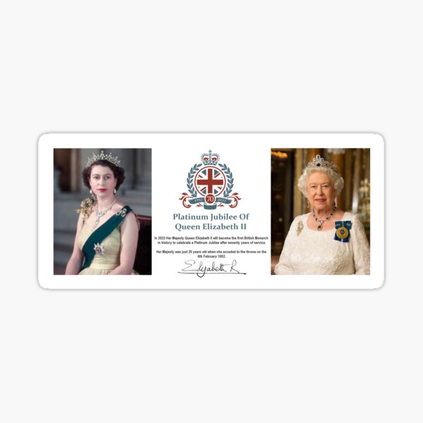 "Platinum Jubilee of Elizabeth II Queen Of England With Crest And ...