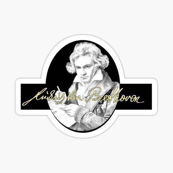 "Tribute to Ludwig van Beethoven" Sticker for Sale by omarsanmx | Redbubble