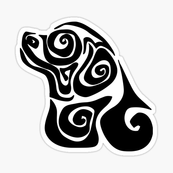 "Black Dog" Sticker by cartoonblog | Redbubble