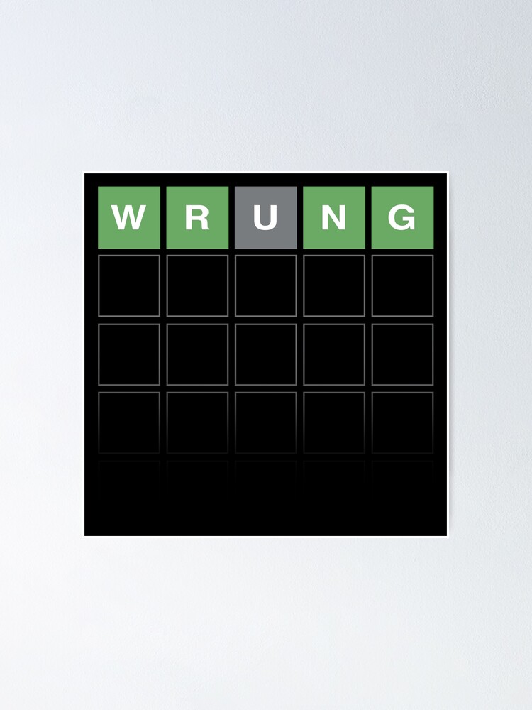 "Wordle - Wrung" Poster for Sale by Store-Designify | Redbubble