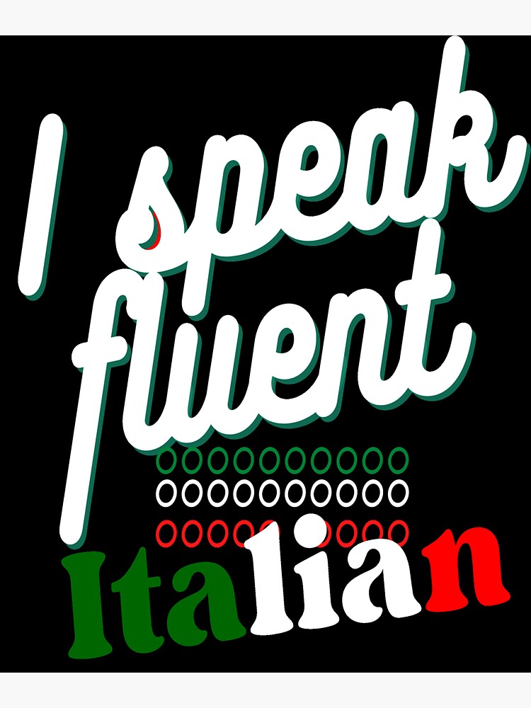 " I Speak Fluent Italian" Sticker for Sale by Sara-house | Redbubble