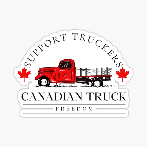 "Support Canadian Truckers" Sticker for Sale by FOSLIGHT | Redbubble