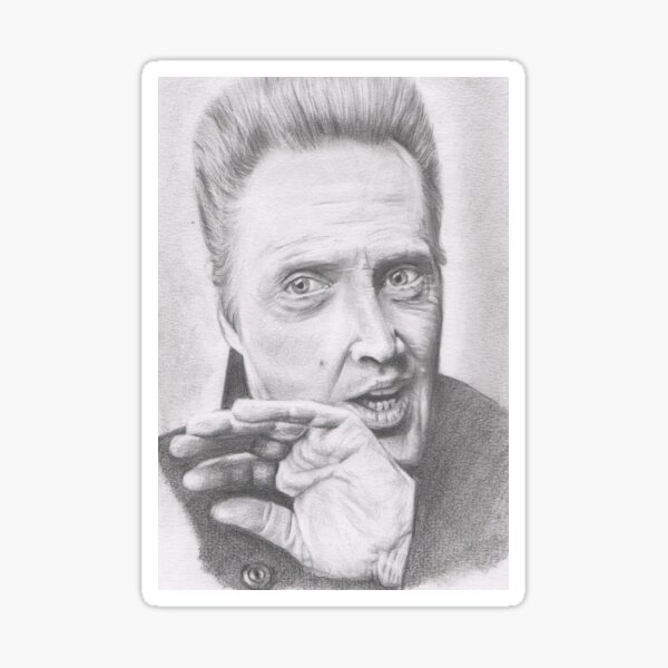 "Portrait of Christopher Walken" Sticker for Sale by Rockberry | Redbubble