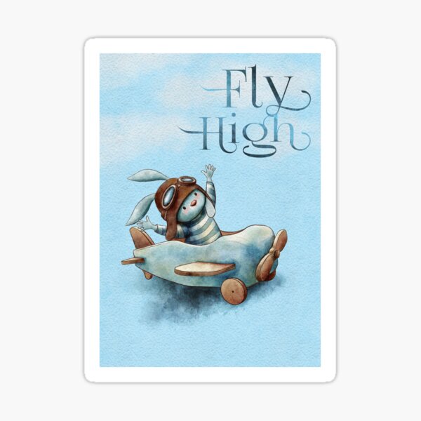 "Fly High" Sticker for Sale by SmileFactoryWD | Redbubble