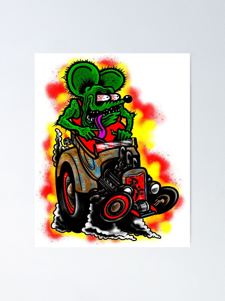 "Rat Fink Rat Rod" Poster for Sale by Eccentric108 | Redbubble
