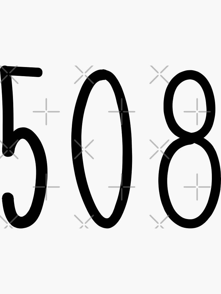 "Cool 508 code area city state country " Sticker for Sale by WA-KA-NE ...