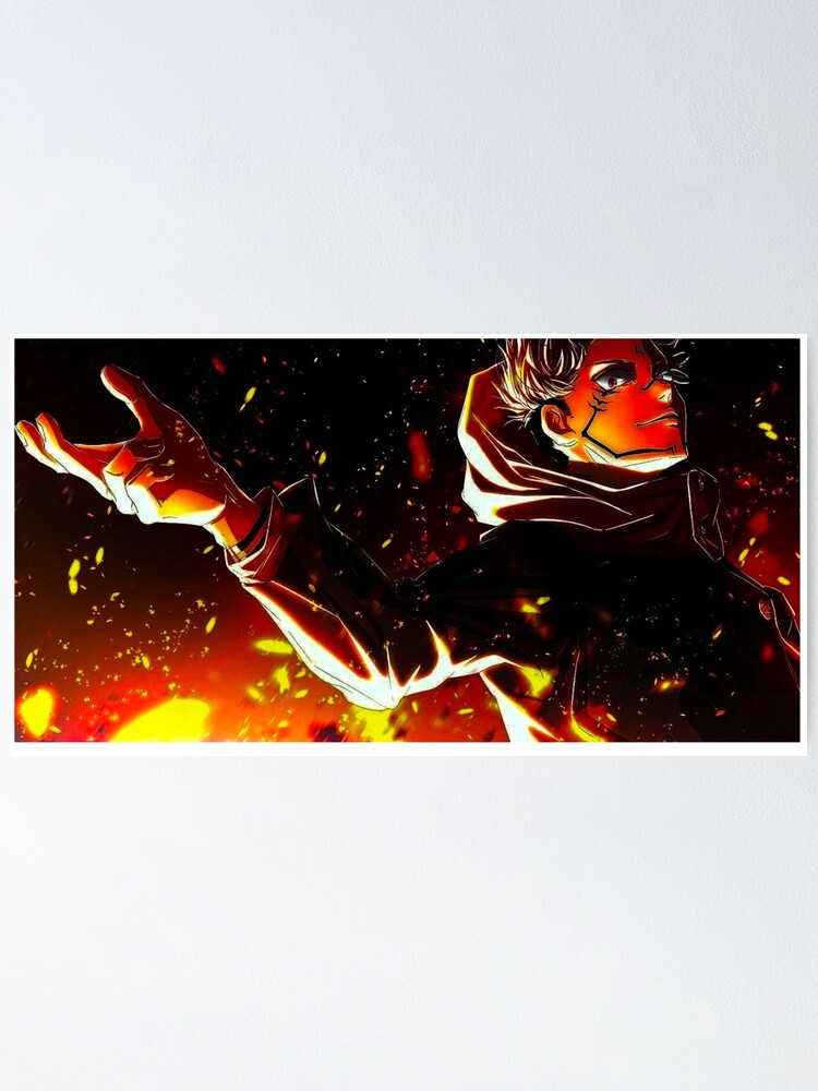 "Itadori Yuji, anime: Jujutsu Kaisen" Poster for Sale by 33Panda33 ...