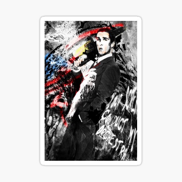 "American Psycho (2000) Movie" Sticker by Bobanized | Redbubble