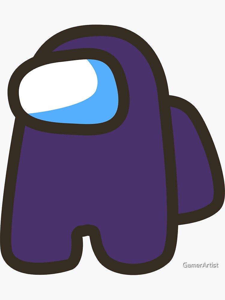 "Purple Among Us Character" Sticker by GamerArtist | Redbubble