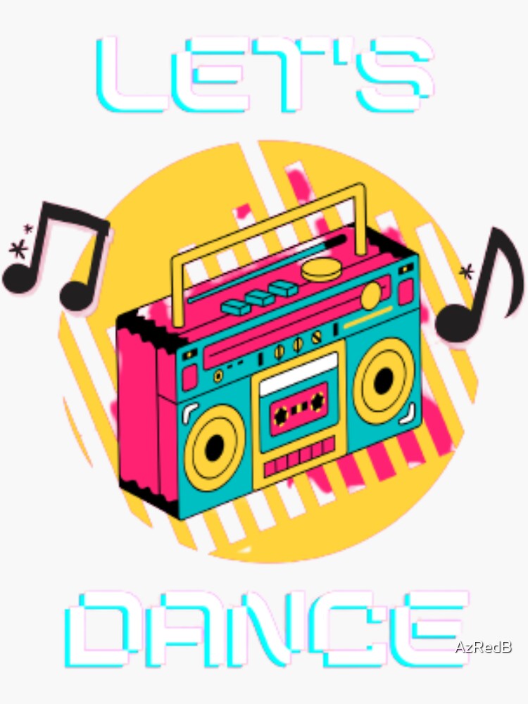 "Let's Dance" Sticker for Sale by AzRedB | Redbubble